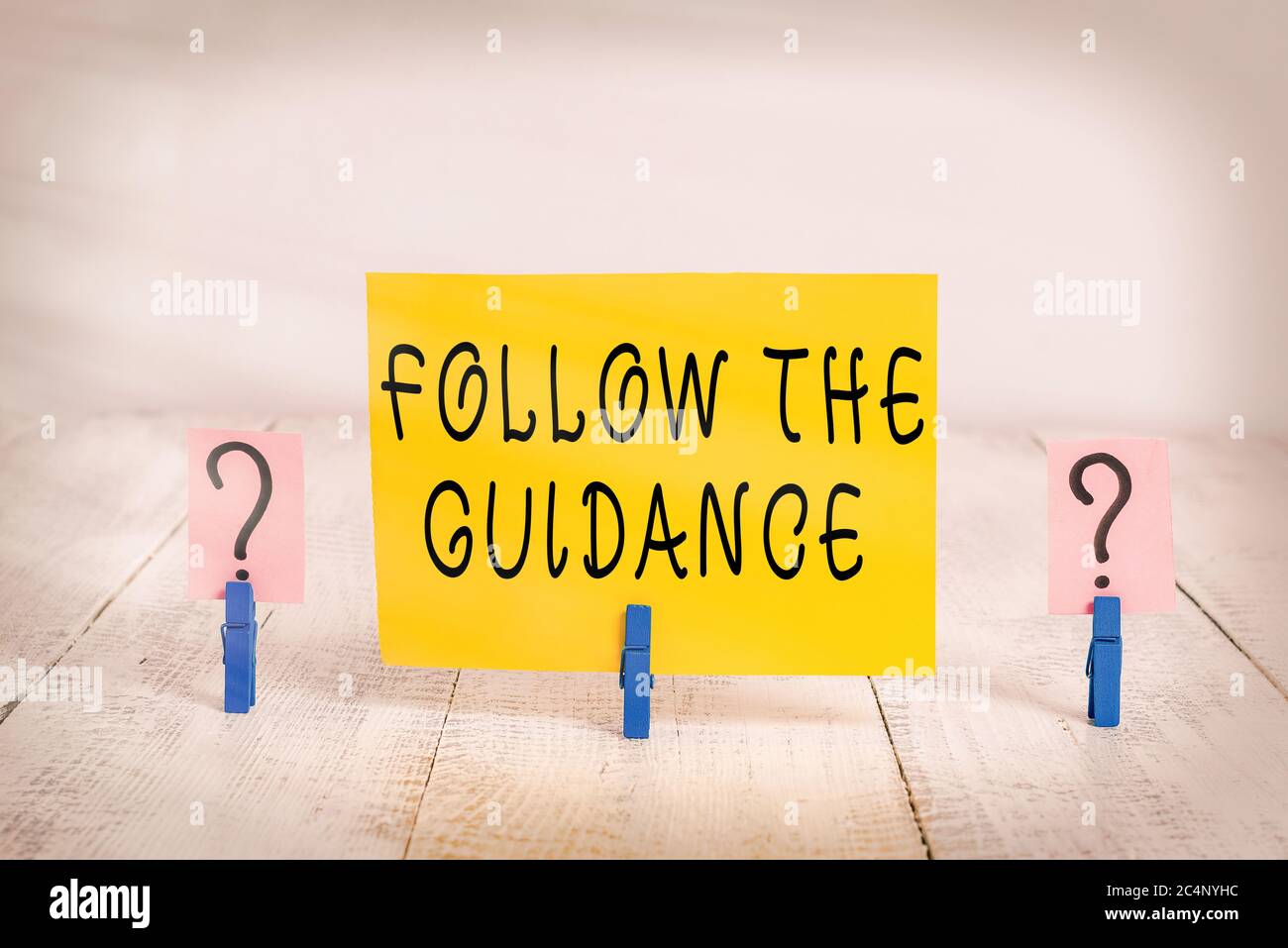 Conceptual Hand Writing Showing Follow The Guidance Concept Meaning