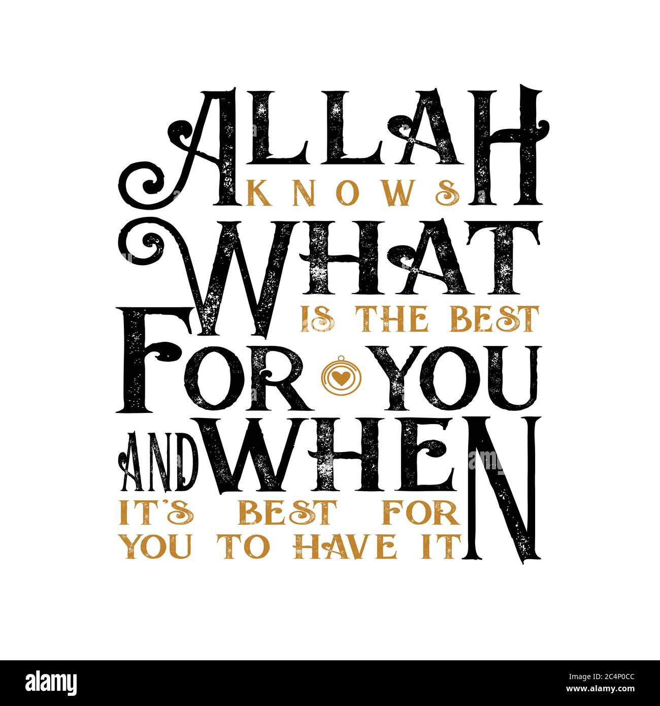Muslim Quote and Saying. Allah knows What is the best Stock Vector ...