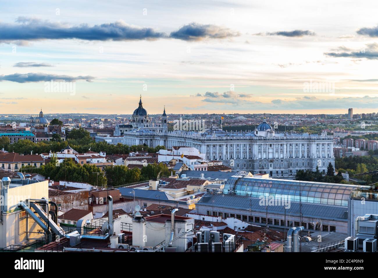 Royal palace madrid aerial hi-res stock photography and images - Alamy