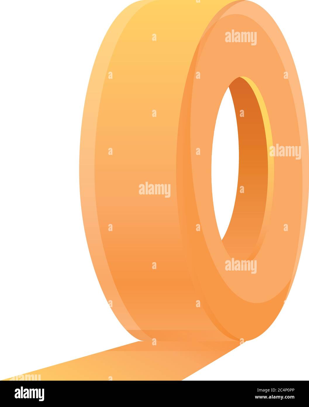 Paper scotch tape roll icon. Cartoon of paper scotch tape roll vector ...