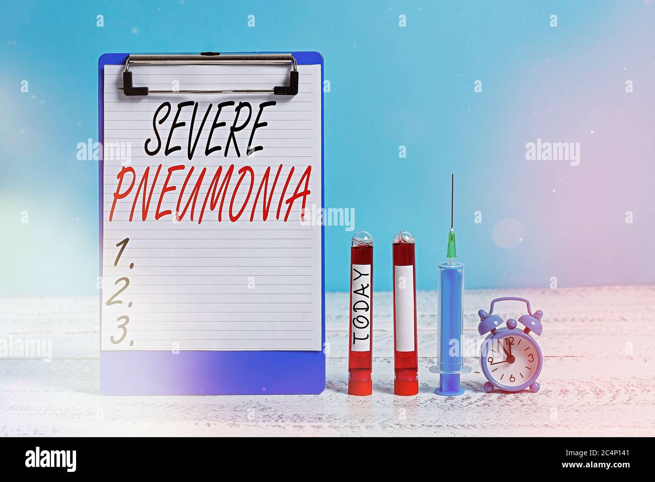 Text sign showing Severe Pneumonia. Business photo showcasing acute ...