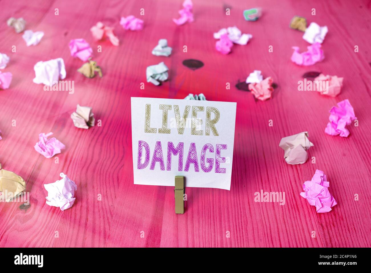 Handwriting text Liver Damage. Conceptual photo any disorder of the ...