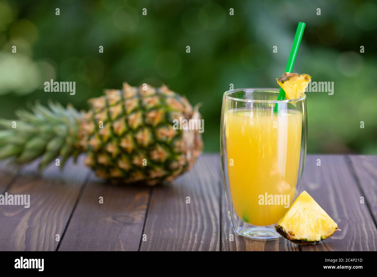 pineapple juice in glass Stock Photo - Alamy