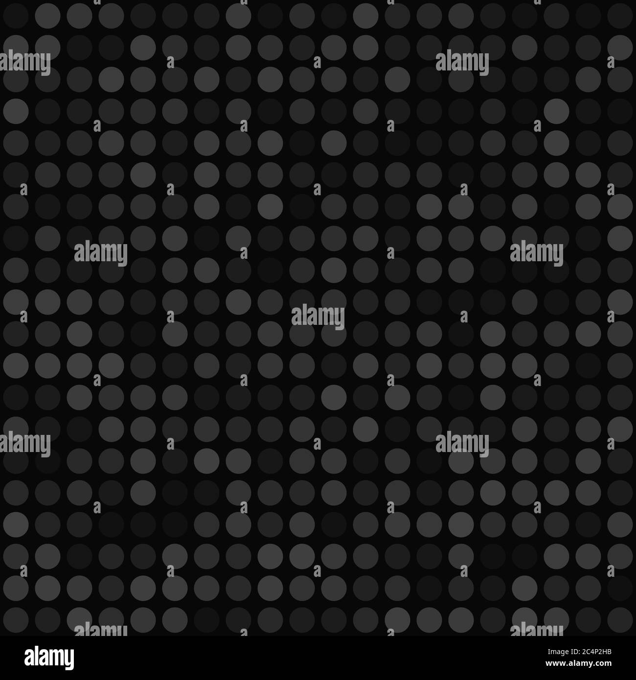 Abstract seamless pattern of small circles or pixels in gray and black ...