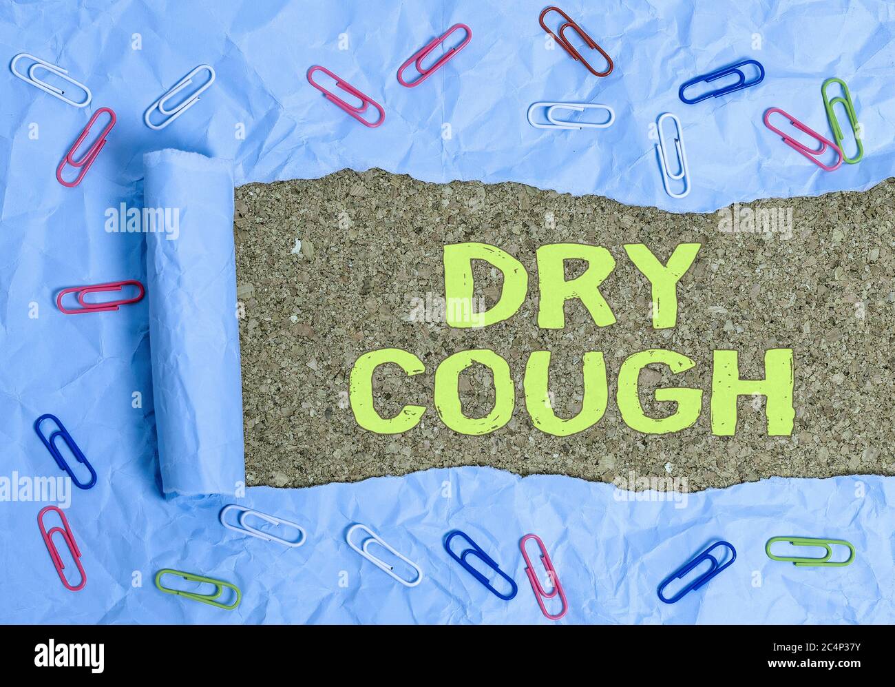 Conceptual hand writing showing Dry Cough. Concept meaning cough that ...