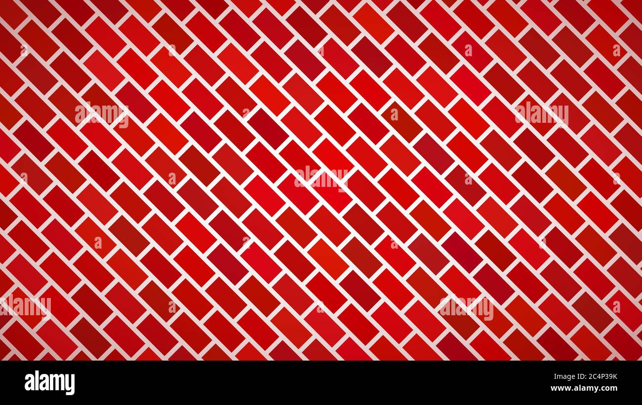 Abstract background of diagonally arranged rectangles in red colors ...