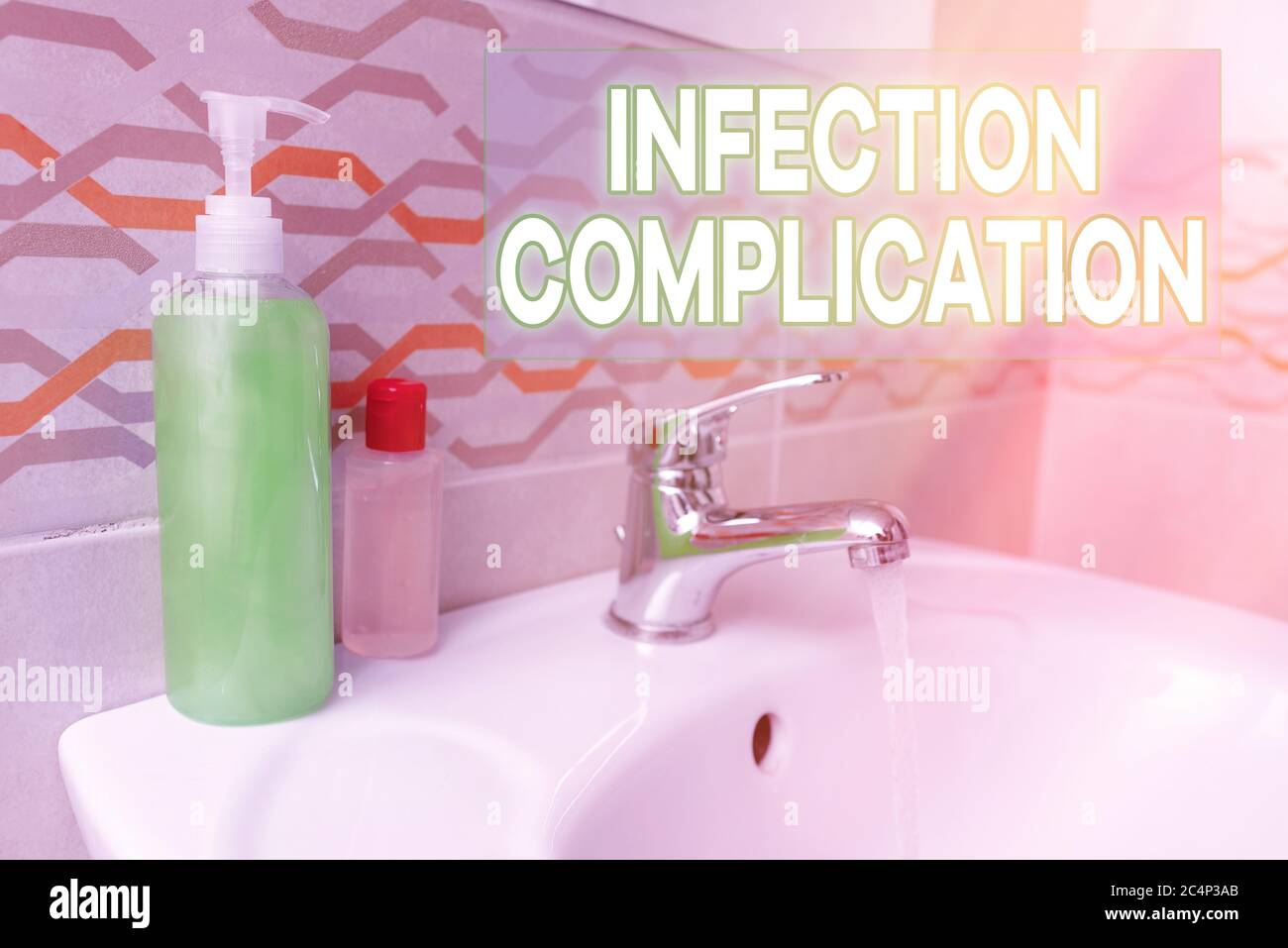 Text sign showing Infection Complication. Business photo text unwanted ...