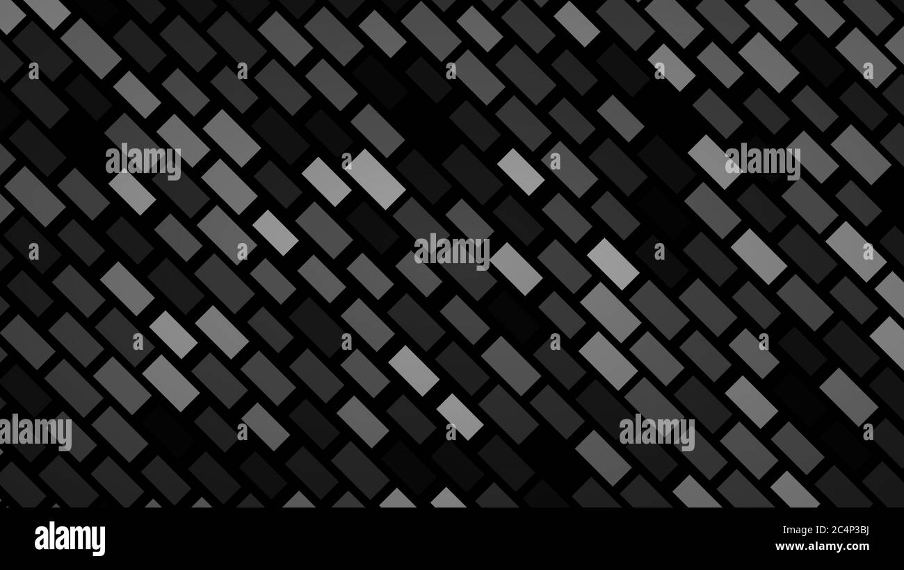 Abstract background of diagonally arranged rectangles in black colors ...