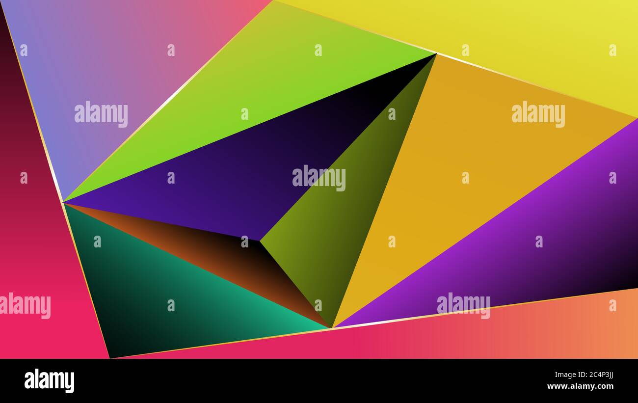 Background from triangles with multicolor gradient fill. The background ...