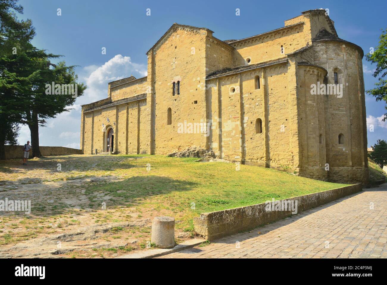 San Leo,Rimini,Emilia-Romagna,Italy. View of the San Leone cathedral ...
