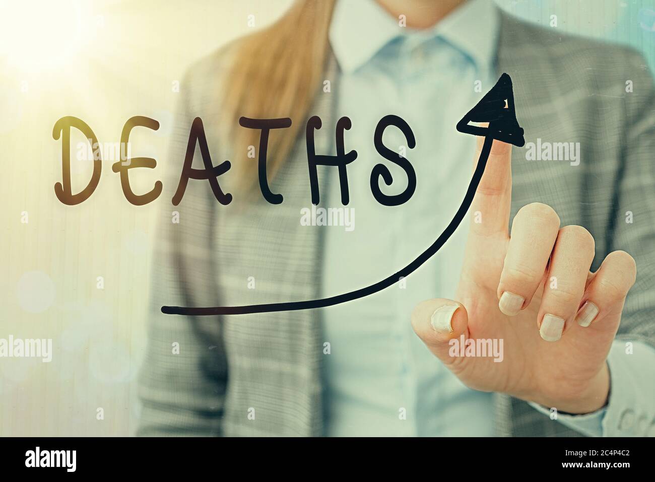 Conceptual hand writing showing Deaths. Concept meaning permanent ...