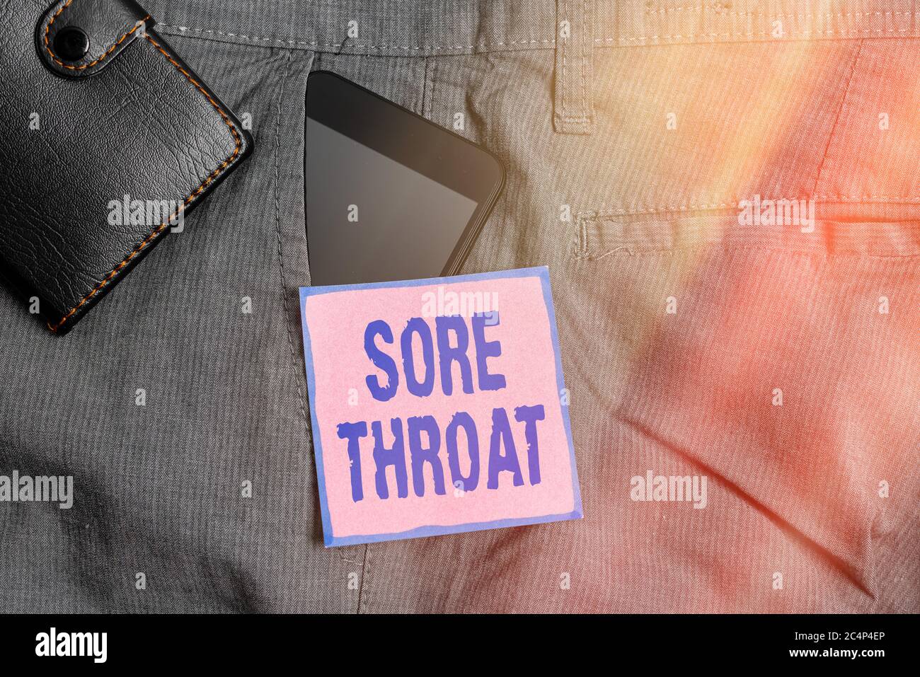 Conceptual hand writing showing Sore Throat. Concept meaning ...