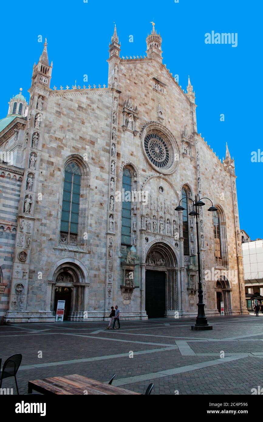 Como, Lombardy, Italy. The Cathedral of Santa Maria Assunta. Late ...