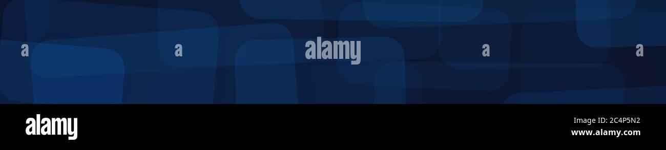 Abstract banner of translucent rectangles with rounded corners in blue ...