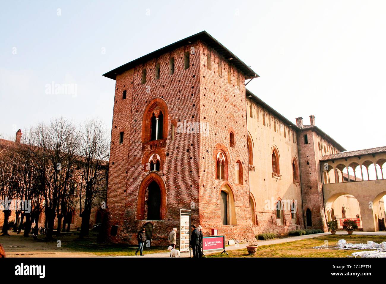 Vigevano, Pavia, Lombardy, Northern Italy. The Sforza Castle (Castello ...