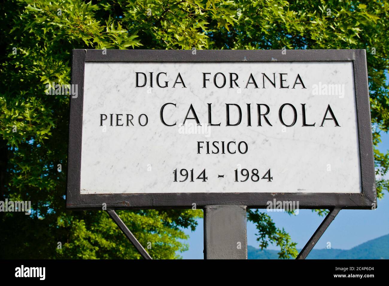Como, Lombardy, Italy. Lake of Como. The Caldirola breakwater that ...