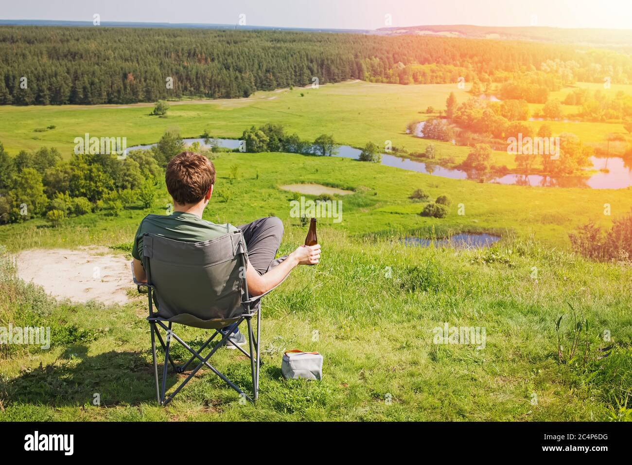 Man Resting Chair Back View High Resolution Stock Photography and ...
