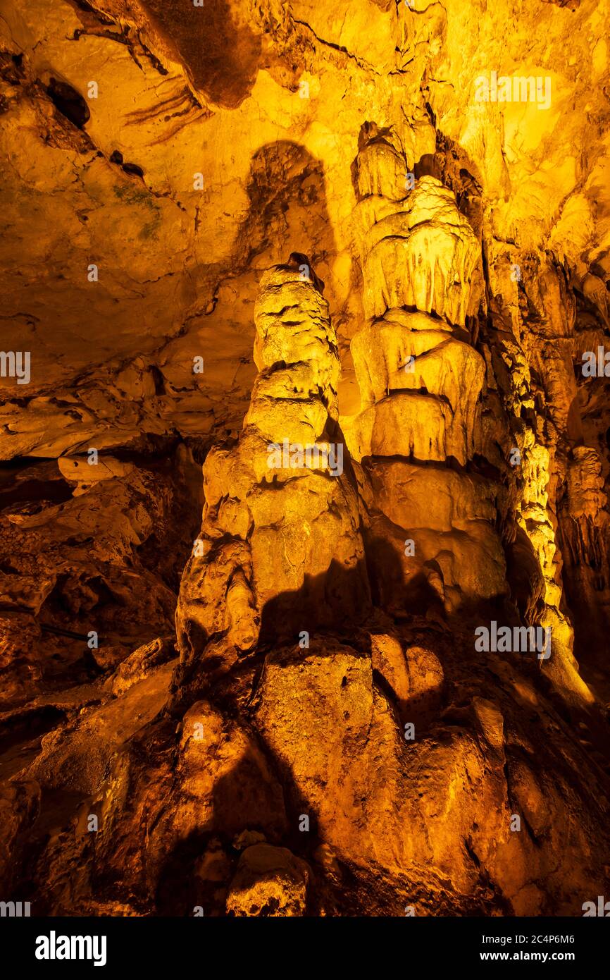 Cave formations. Ballica Cave. Tokat Turkey. The Ballica Cave ...