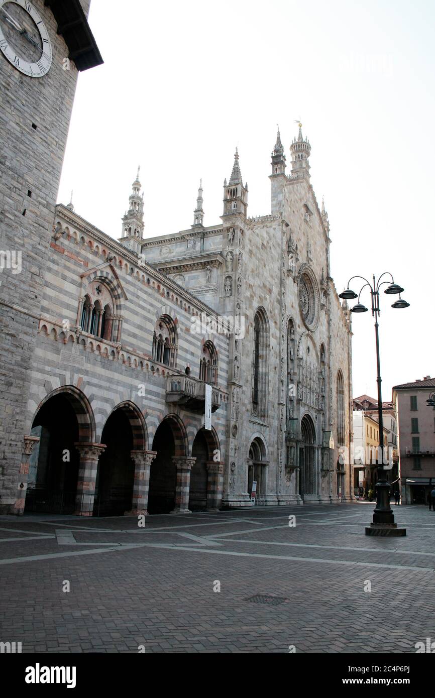 Como, Lombardy, Italy. The Cathedral of Santa Maria Assunta. Late ...