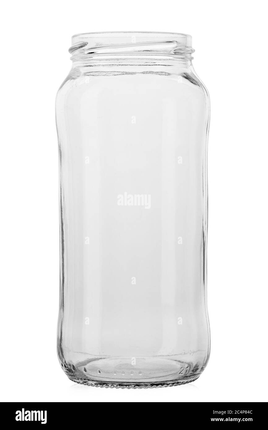 Glass jar isolated on white background with clipping path Stock Photo ...