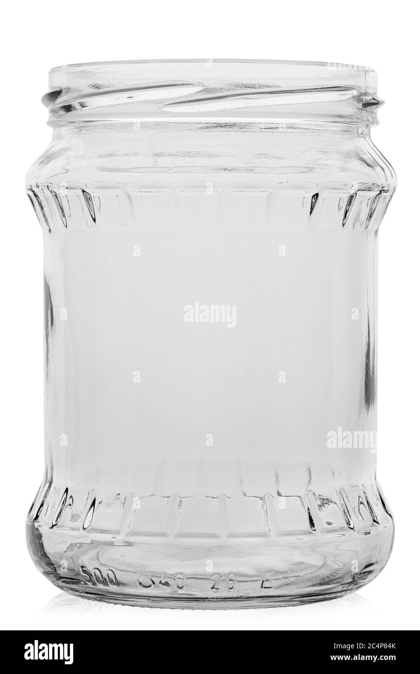 Glass jar isolated on white background with clipping path Stock Photo ...