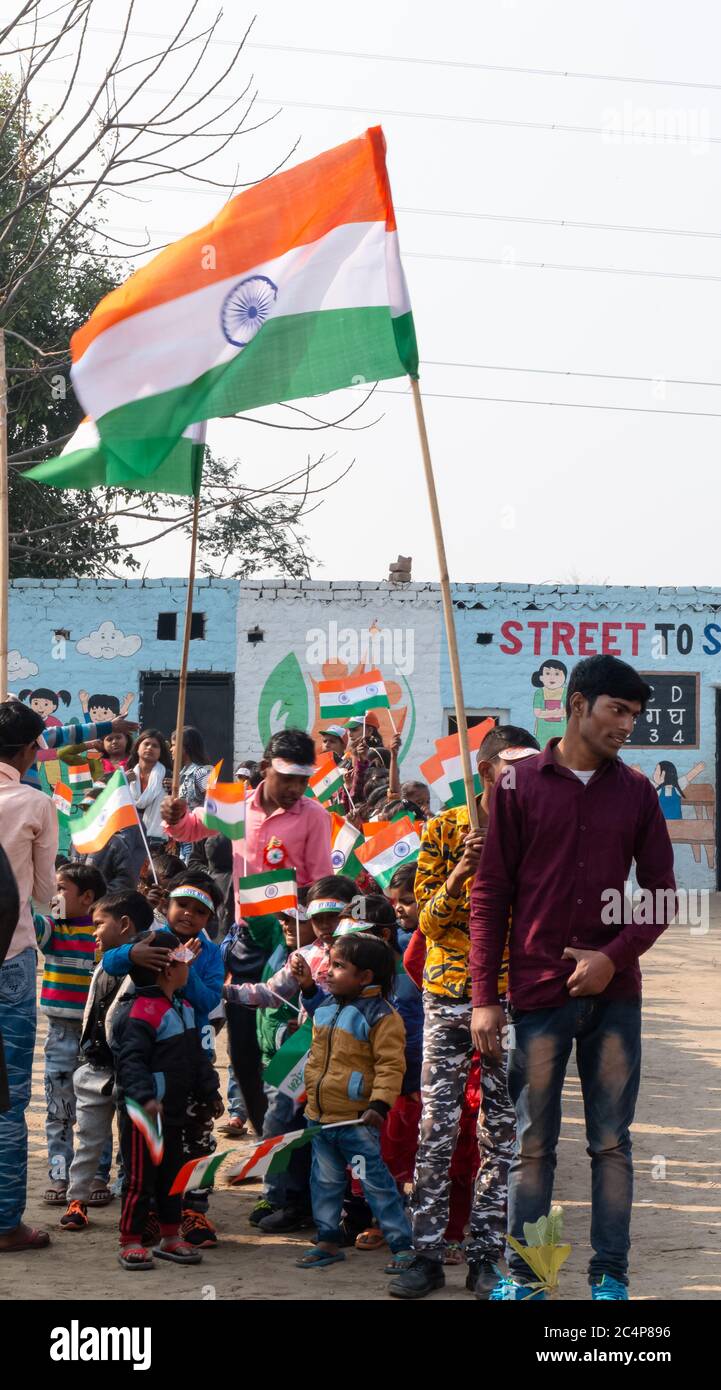 NOIDA, UTTAR PRADESH / INDIA - JANUARY 2020: Young Indian students from ...
