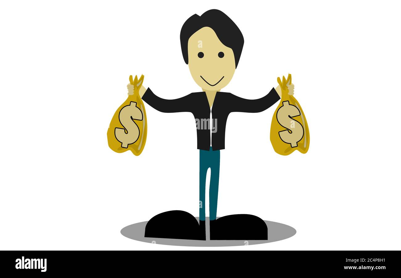 Cartoon businessman hand holding Cut Out Stock Images & Pictures - Alamy