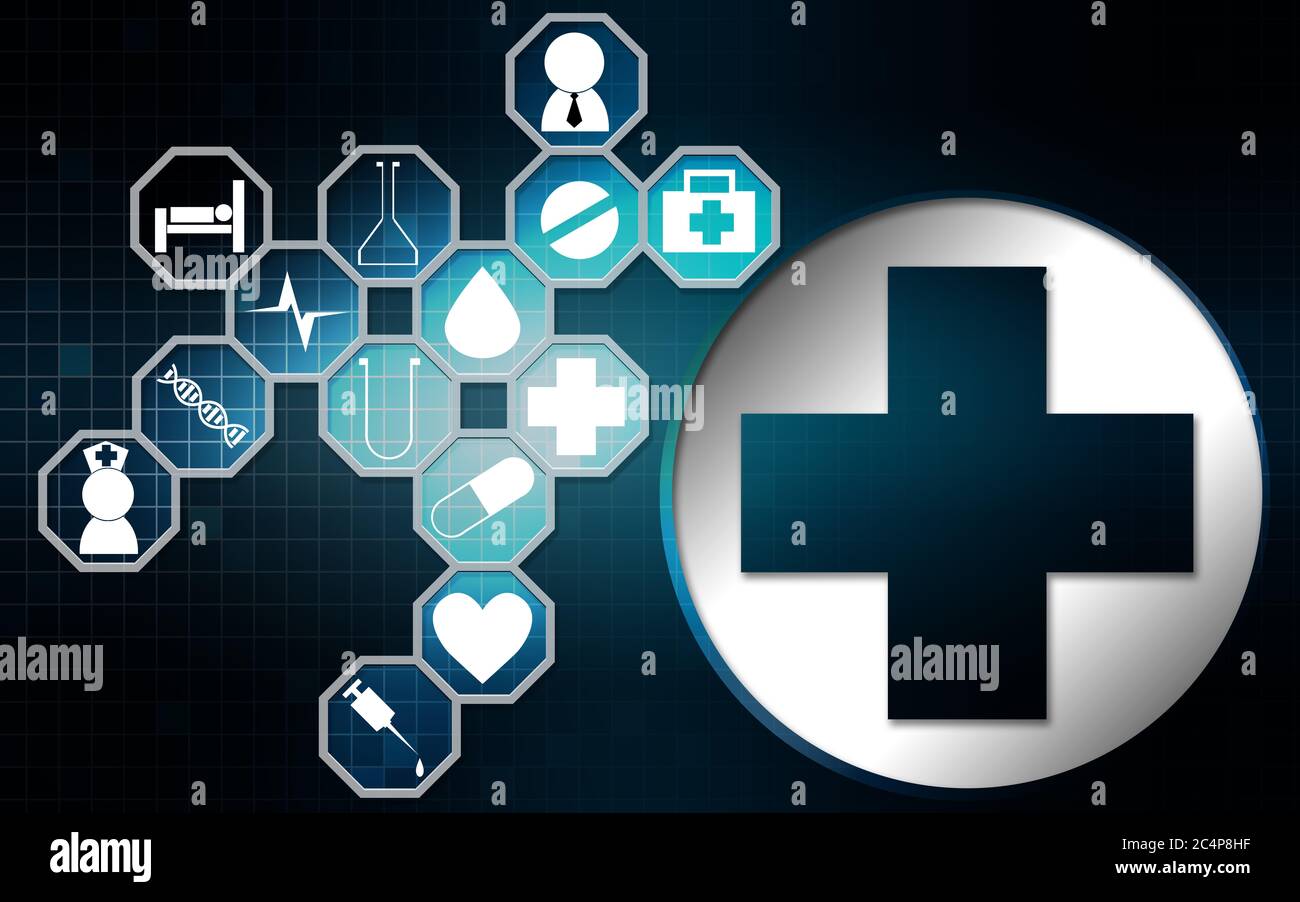 Health care logo and medical icon, 3D rendering Stock Photo - Alamy