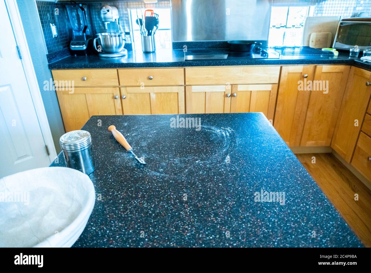 Baking bread in residential kitchen Stock Photo - Alamy