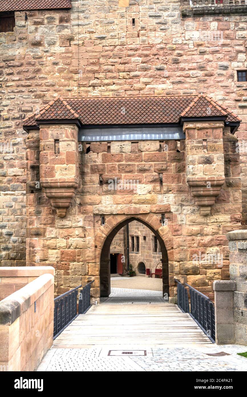 enterance gate of franconian castle of Cadolzburg near Nuremberg ...