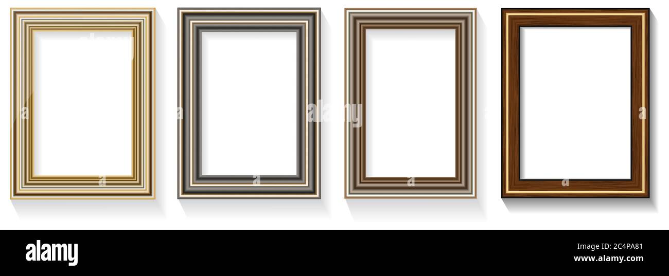 Set of four picture frames with shadow Stock Vector Image & Art - Alamy