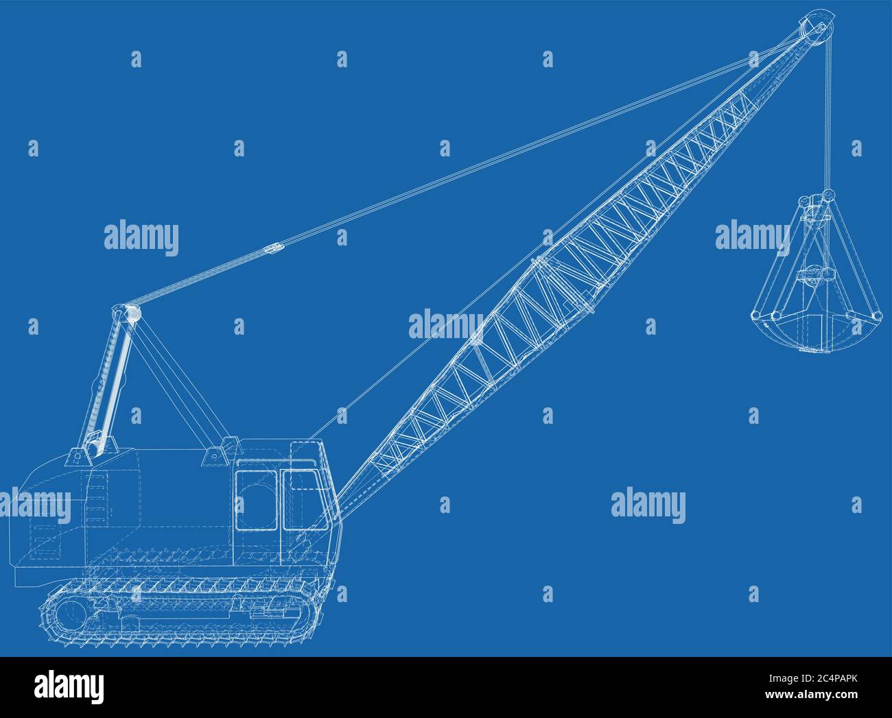 Walking Dragline, Mobile excavating machine used in open-cut mining ...