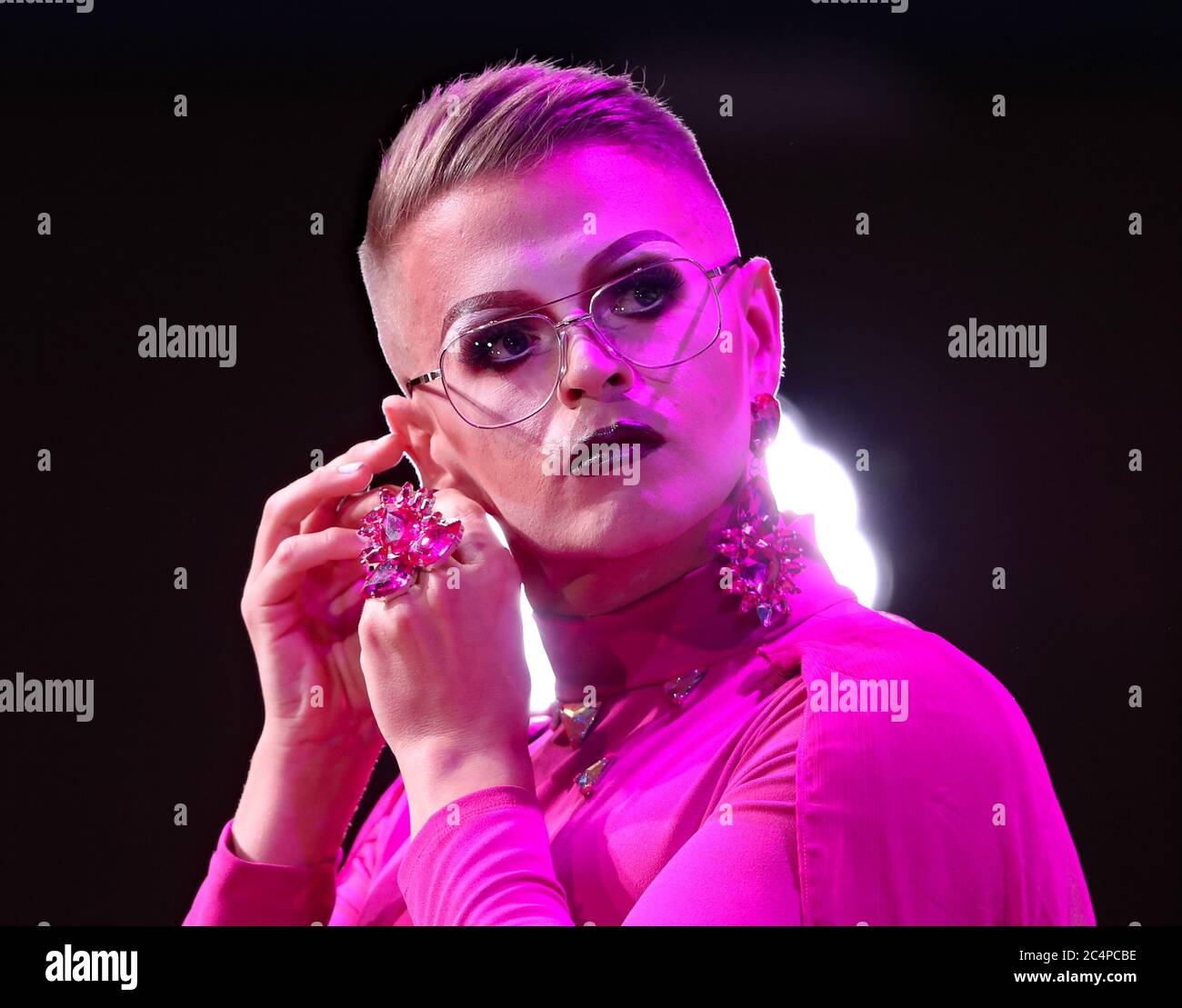 Drag artist Paul Ryder during a break in recording of the Dublin ...