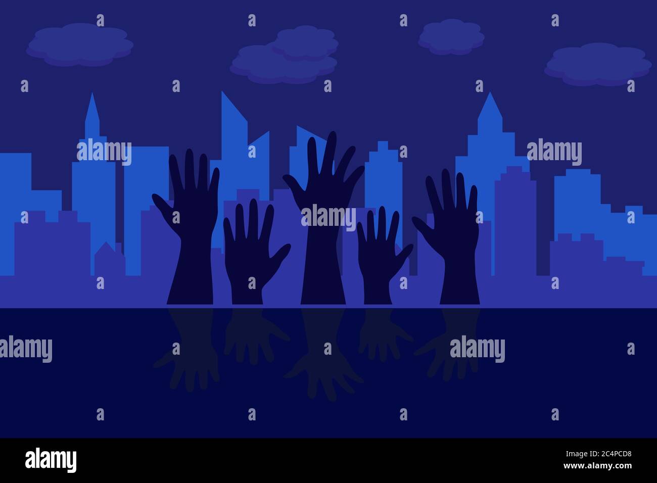 Hand symbol for black lives matter protest in USA. Human Right of Black ...