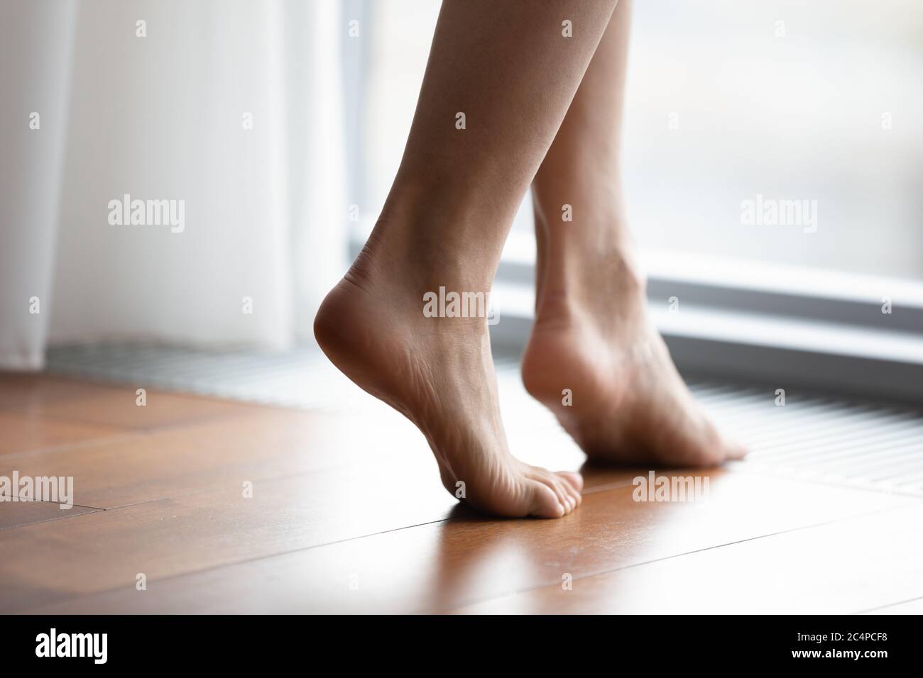 Female feet walk on warm hi-res stock photography and images - Alamy