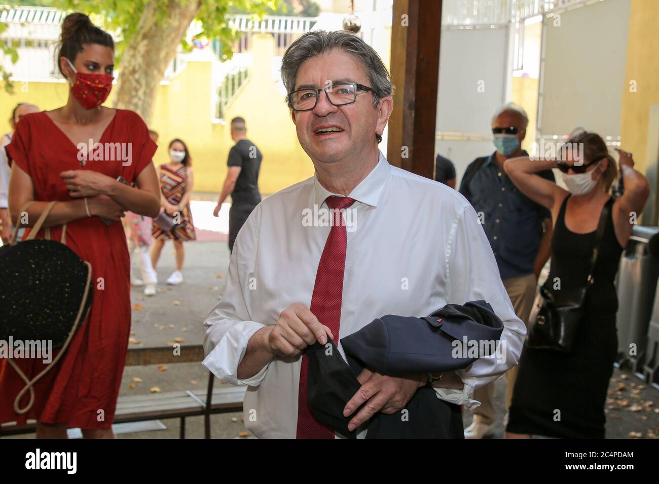 Marseille, France. 28th June, 2020. Deputy Jean-Luc Mélenchon before ...
