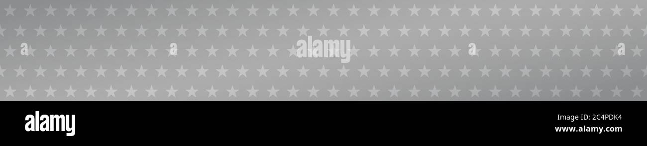 Abstract horizontal banner of small stars on gray background Stock ...