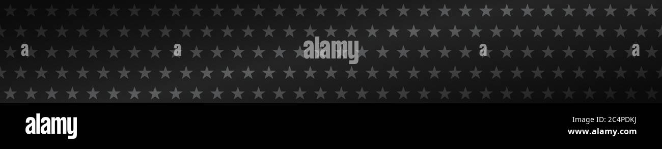 Abstract horizontal banner of small stars on black background Stock ...