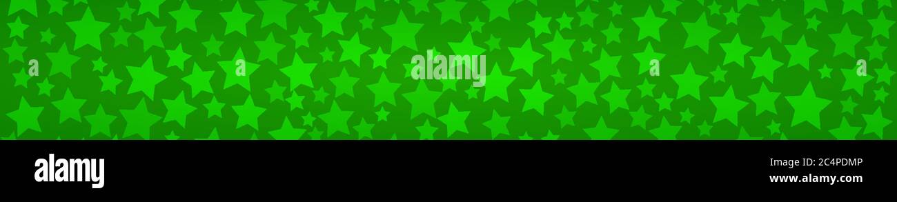 Abstract horizontal banner or background of stars of different sizes in ...