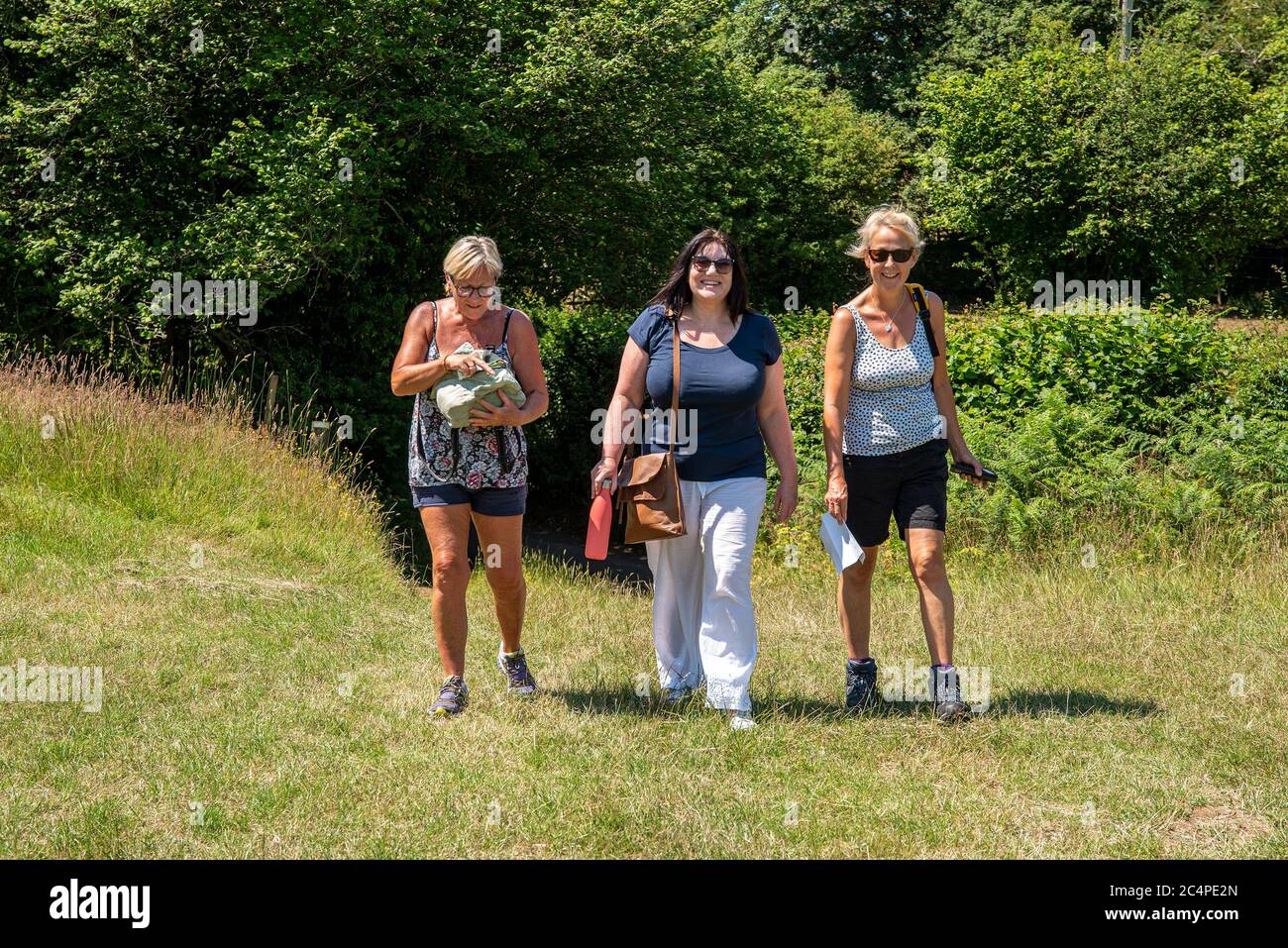 Middle aged women out for a countryside walk; Kent, UK Stock Photo - Alamy