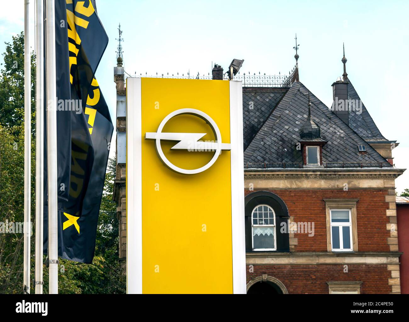 Weissenburg, Bayern, GERMANY: Opel logo . Opel AG is a German ...