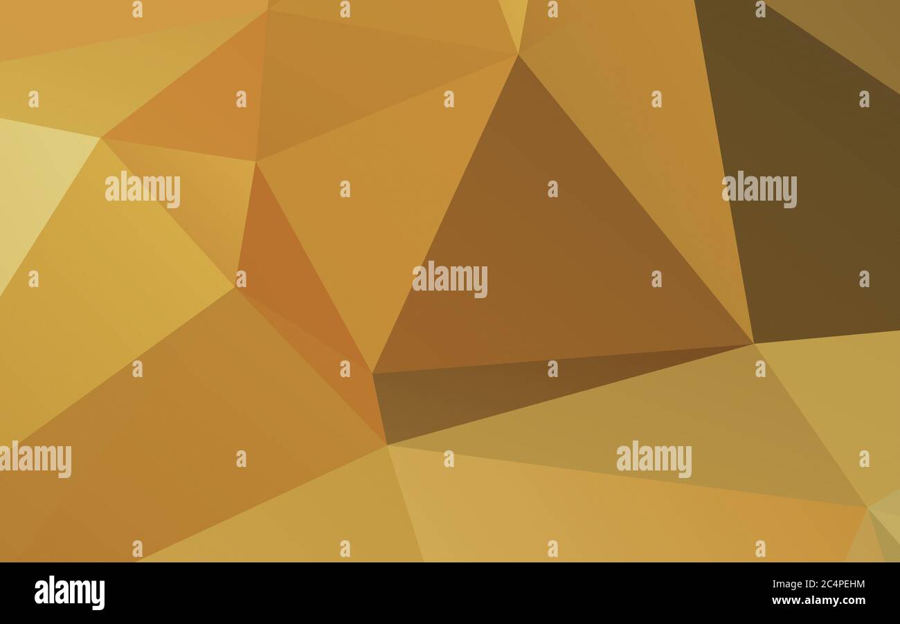 Modern (Golden) Polygonal shapes background, low poly triangles mosaic ...