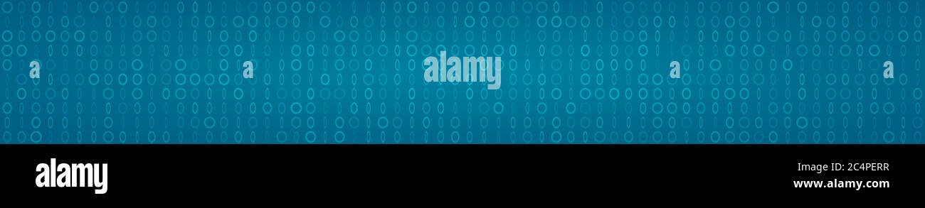 Abstract horizontal banner or background of small rings and ellipses in ...