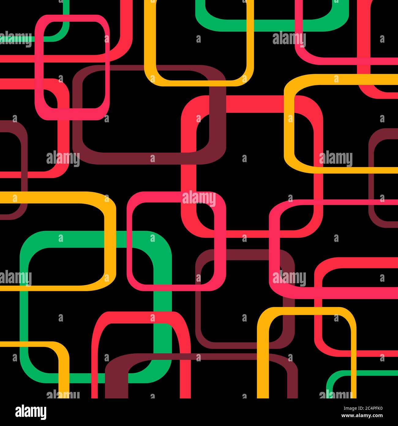 Retro pattern black background with squares - rounded Stock Vector ...