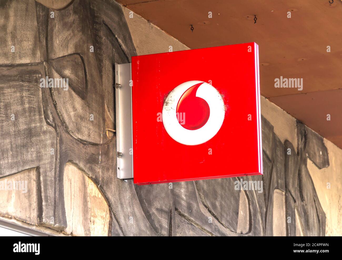FURTH, GERMANY: Logo of Vodafone - Vodafone is a British multinational ...