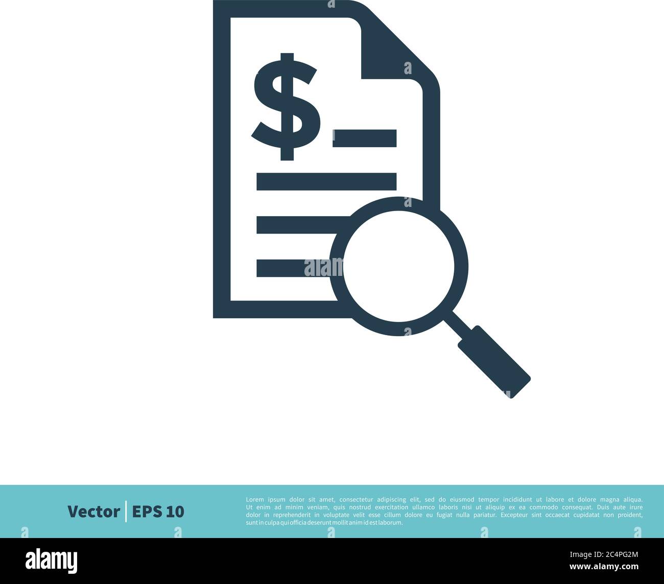 Paper Magnifying Glass Icon Vector Logo Template Illustration Design ...