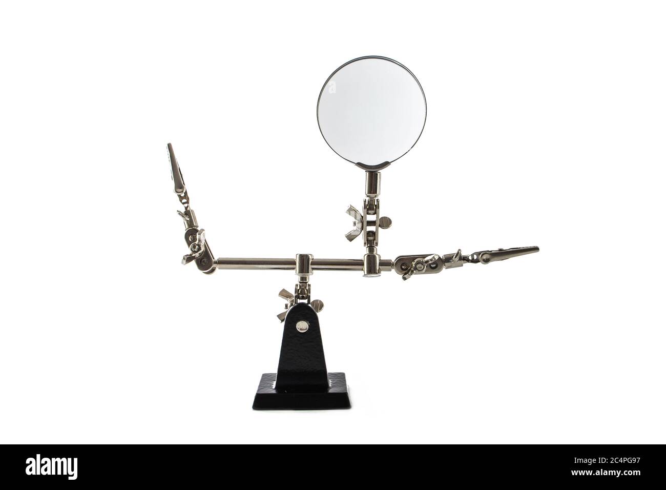 Magnifier tool isolated on white background Stock Photo - Alamy