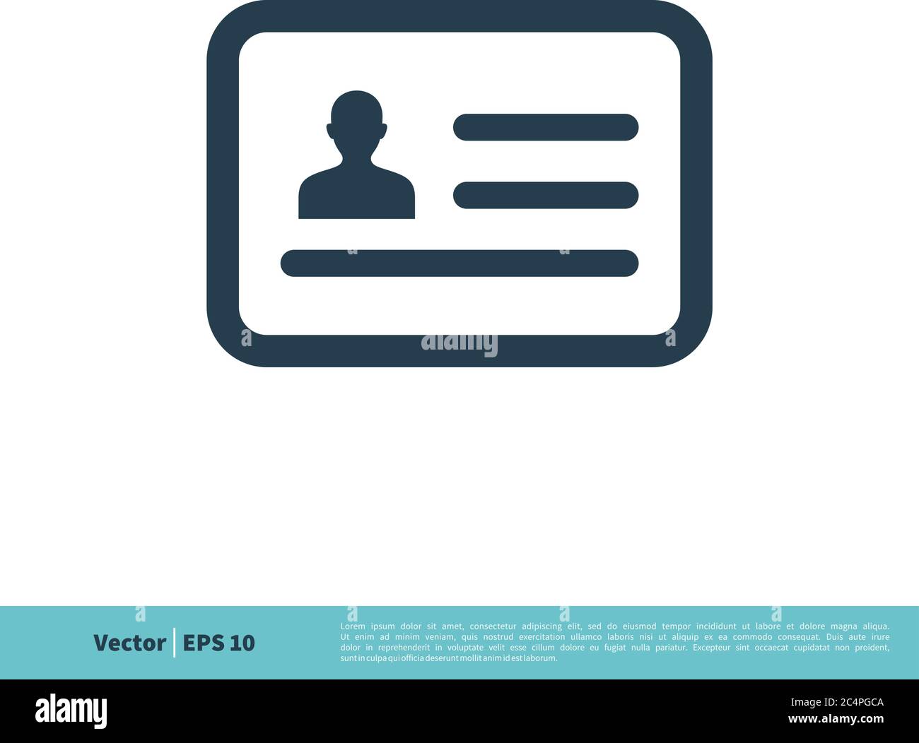 ID Card Icon Vector Logo Template Illustration Design. Vector EPS 10 ...