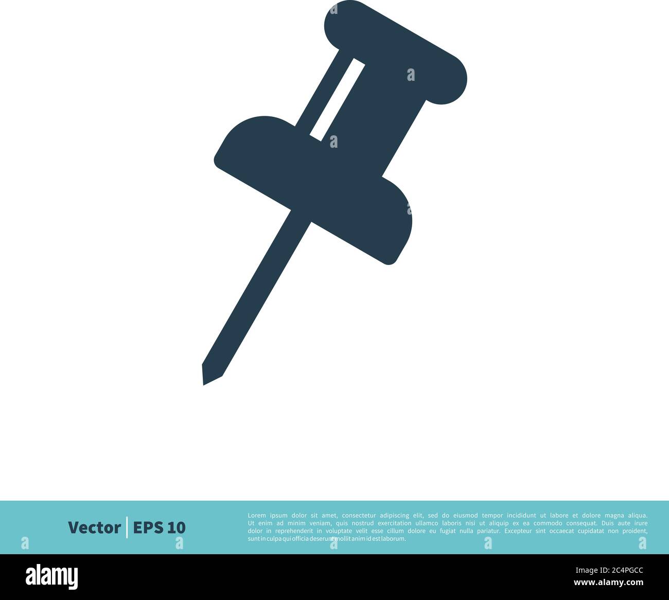 Pushpin Icon Vector Logo Template Illustration Design. Vector EPS 10 ...