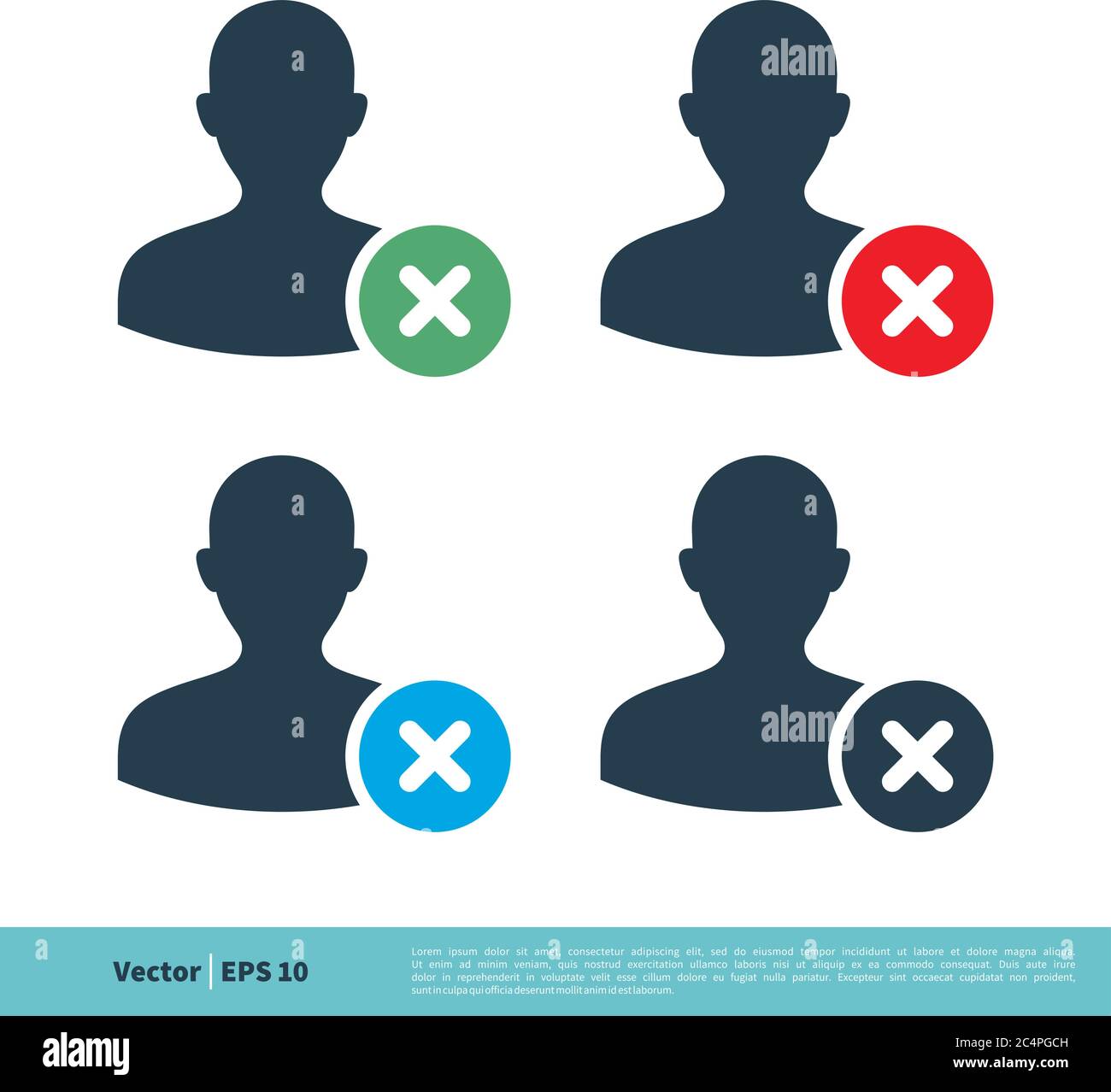 Avatar Profile Delete Friend Icon Vector Logo Template Illustration ...